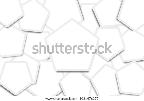Blank Overlapping Photo Frames Template Shape Stock Illustration ...