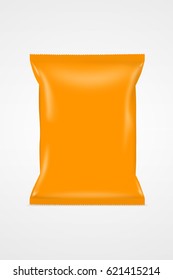 Blank Packaging Snack Plastic Sachet Isolated Stock Illustration 621415208