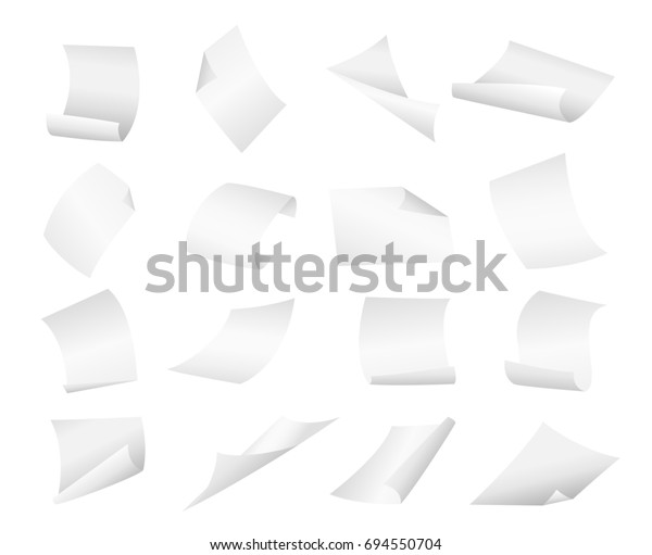 Blank Paper Sheets Falling Down Illustration Stock Illustration ...