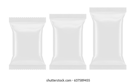 Blank Plastic Packaging Isolated On White Stock Illustration 637589455 ...