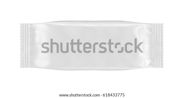 Blank plastic packaging isolated on white background, 3D rendering