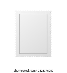 Blank Post Stamp Template Isolated On Stock Illustration 1828376069 ...