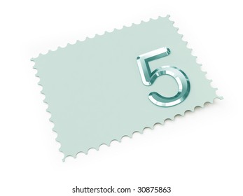 Blank Postage Stamp Number Five Stock Illustration 30875863 | Shutterstock