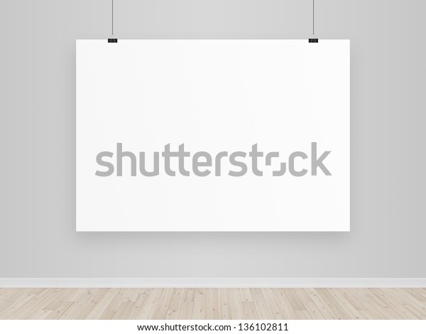 Blank Poster Empty Room Stock Illustration 136102811 | Shutterstock