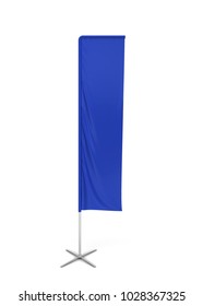 Blank Rectangle Flag Banner 3d Illustration Stock Illustration ...