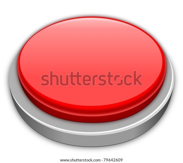 Blank Red Button On White Background Stock Illustration 79642609 ...