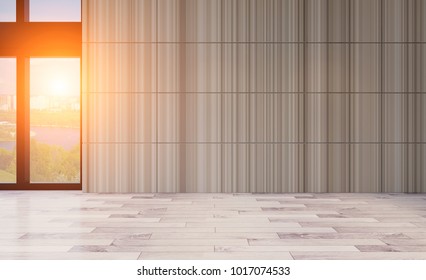 Blank Room 3d Rendering Sunset Stock Illustration 1017074533 | Shutterstock