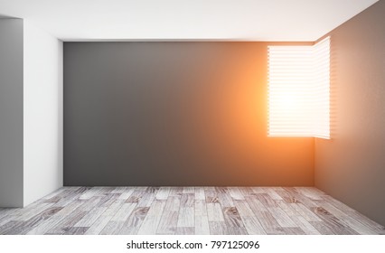 Blank Room 3d Rendering Sunset Stock Illustration 797125096 | Shutterstock