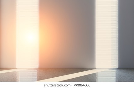 Blank Room Sunset 3d Rendering Stock Illustration 793064008 | Shutterstock