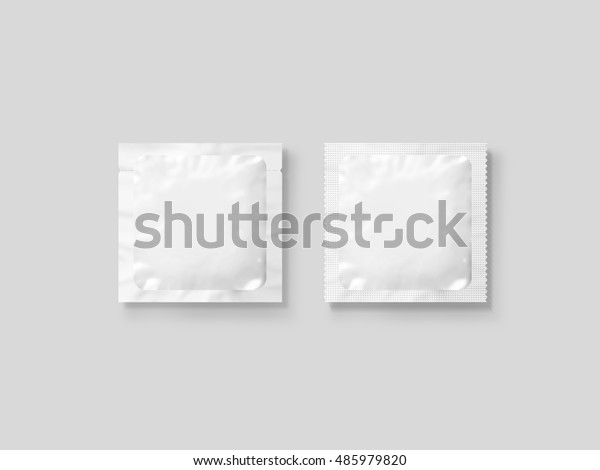 Blank Small Plastic Packet Design Mockup Stock Illustration 485979820