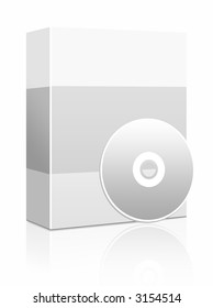Blank Software Box Mockup Disk Medium Stock Illustration 1761594539 ...