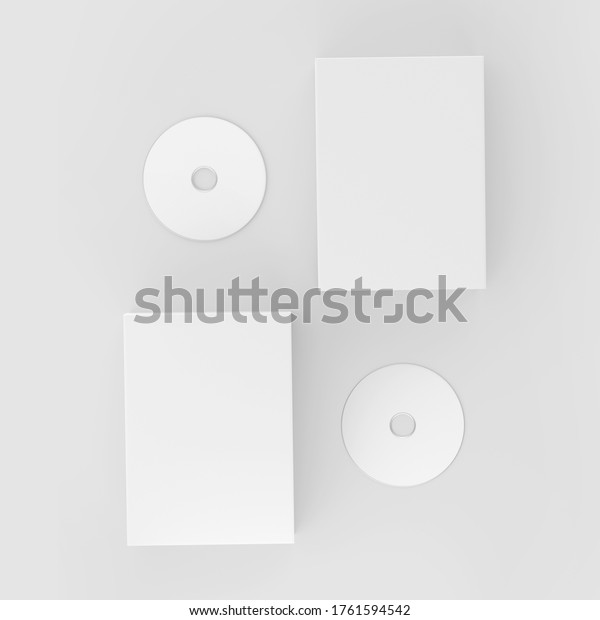 Blank Software Box Mockup Disk Medium Stock Illustration 1761594542 ...