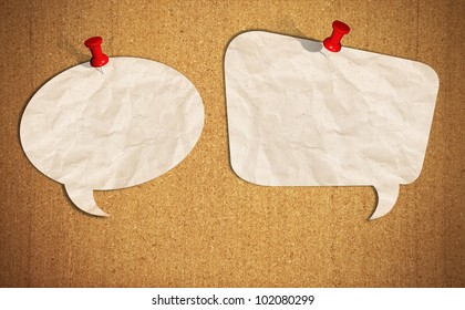 Blank Speech Bubble Note Paper Push Stock Illustration 102080299 ...