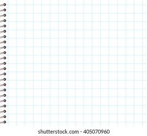 Blank Square Lined Notebook Paper Spiral Stock Illustration 405070960 ...