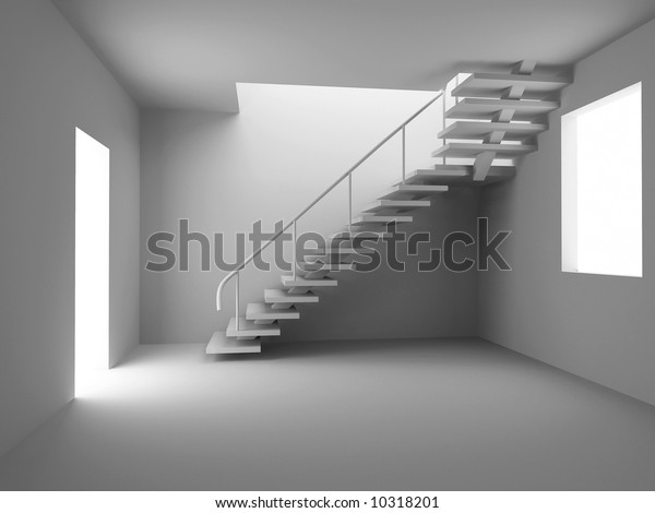 Blank Stair Interior 3d Rendering Stock Illustration 10318201 ...