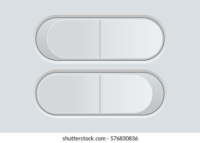 Blank Switch Buttons Light Gray 3d Stock Illustration 576830836 ...
