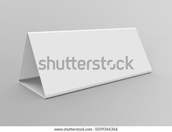 Blank Table Tent 3d Render Table Stock Illustration 1039366366