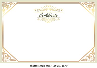 Blank Template Certificate Edit Simple Elegant Stock Illustration ...