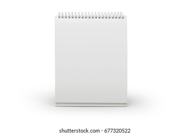 Blank Template Desktop Calendar Spring Isolated Stock Illustration ...