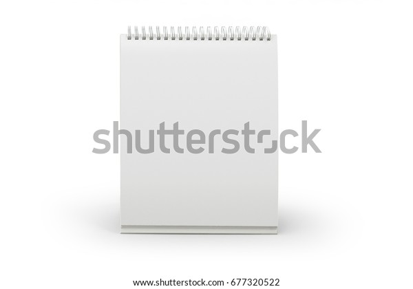 Blank Template Desktop Calendar Spring Isolated Stock Illustration ...