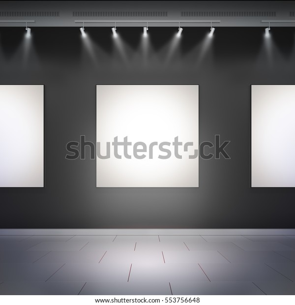 Blank Template Layout Mockup Empty White Stock Illustration 553756648 ...