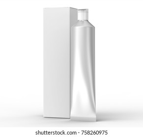 Blank Toothpaste Mockup Package Template 3d Stock Illustration 758260975