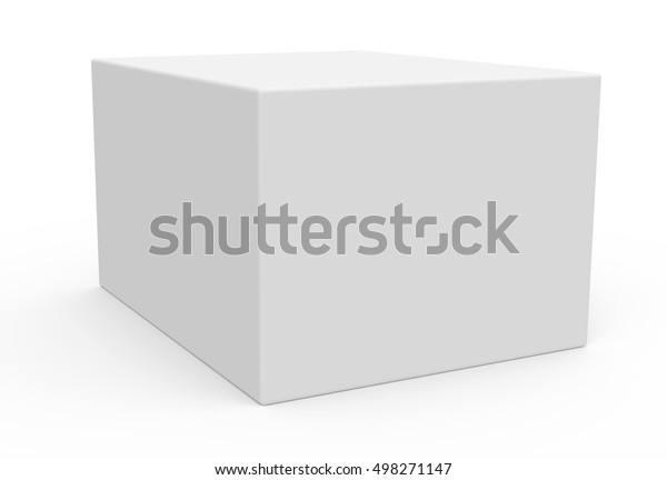Blank White Box Packaging Template 3d: Stockillusztráció 498271147 ...
