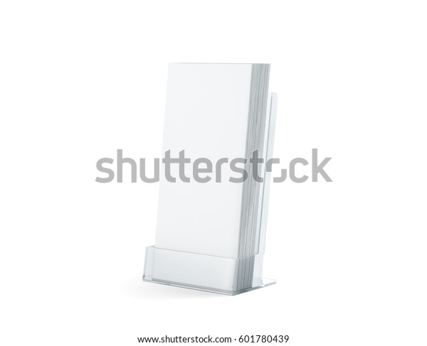Blank White Flyers Stack Mock Glass Stock Illustration 601780439 ...