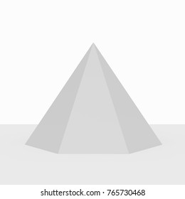 3d Rendering Realistic Looking Geometric Pyramid Stock Illustration ...