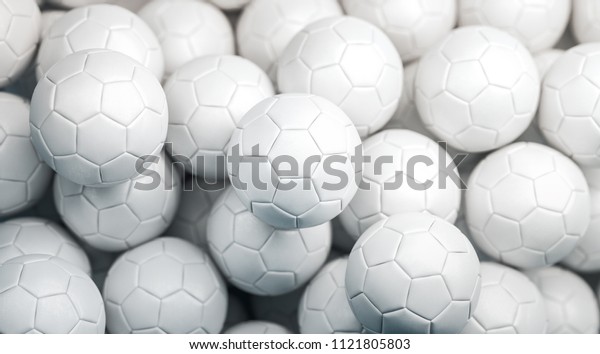 Blank White Soccer Ball Stack Mock Stock Illustration 1121805803 ...