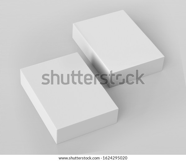 Blank White Software Box Mockup Medium Stock Illustration 1624295020 ...