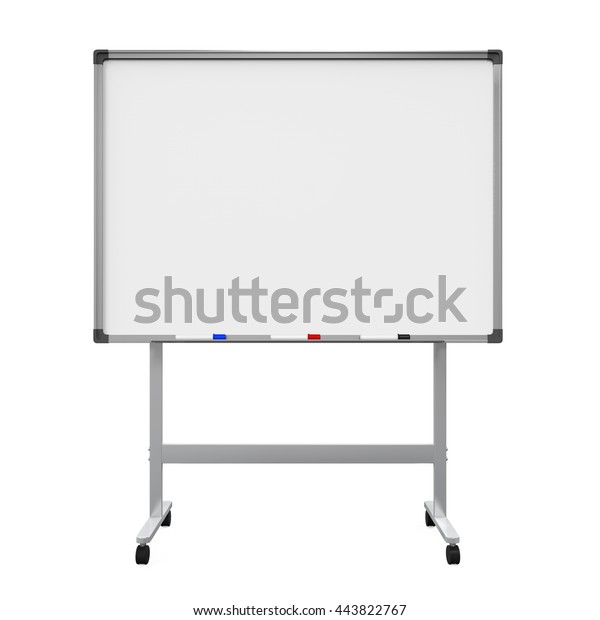 Blank Whiteboard Isolated 3d Rendering Stock Illustration 443822767
