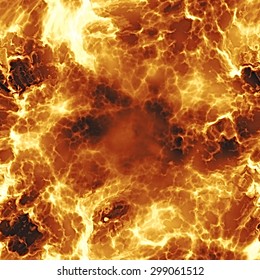 Rendererd Illustration Fiery Explosion Flames Texture Stock ...