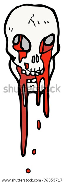 Bleeding Skull Cartoon Stock Illustration 96353717 | Shutterstock