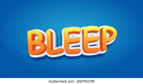 Bleep Comic Speech 3d Text Style Stock Illustration 2007965789 ...