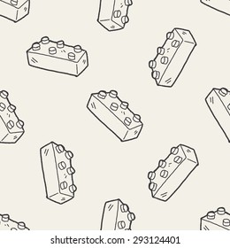 Block Toy Doodle Seamless Pattern Background Stock Illustration ...