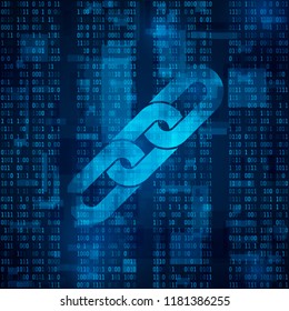 Blockchain Hyperlink Symbol On Binary Code 库存矢量图（免版税）1049119442 | Shutterstock