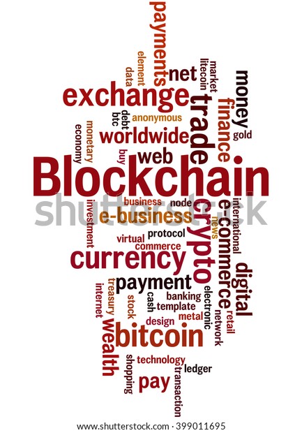 Blockchain Word Cloud Concept On White Stock Illustration 399011695 ...