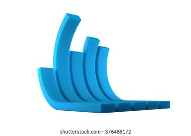 Blue 3d Graph Stock Illustration 376488172 | Shutterstock