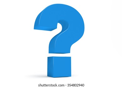 Blue 3d Question Mark Isolated On Stock Illustration 354802940 ...