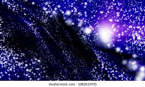 Blue Abstract Background Rendering Glowing Particles Stock Illustration ...