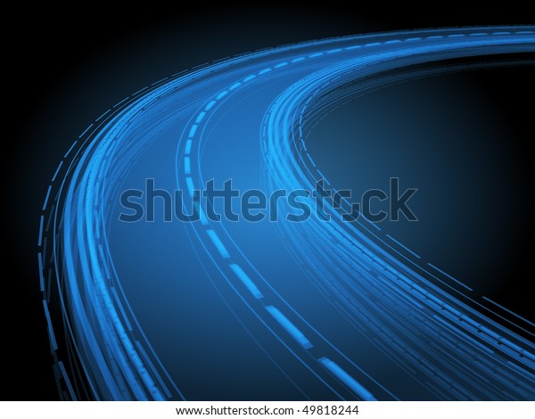 Blue Abstract Road Background Stock Illustration 49818244