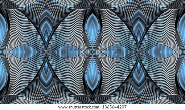 Blue Abstract Symmetric Background Computer Graphics Stock Illustration ...
