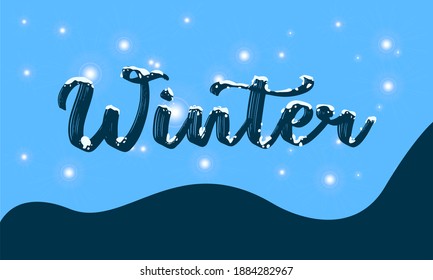 Blue Abstract Winter Background Design Stock Illustration 1884282967 ...
