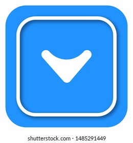 Blue Arrow Square Button Icon Illustration Stock Illustration ...