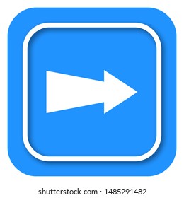 Blue Arrow Square Button Icon Illustration Stock Illustration ...
