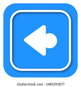 Blue Arrow Square Button Icon Illustration Stock Illustration ...