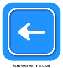 Simple Blue Arrow Button Icon Square Stock Illustration 1484145152
