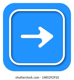 Blue Arrow Square Button Icon Illustration Stock Illustration ...
