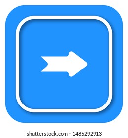 Blue Arrow Square Button Icon Illustration Stock Illustration ...